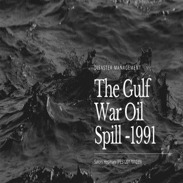Gulf war oil spill | PDF