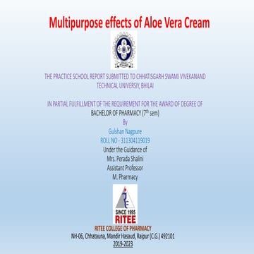 GULSHAN NAGPURE ppt of Aloe vera cream.pptx