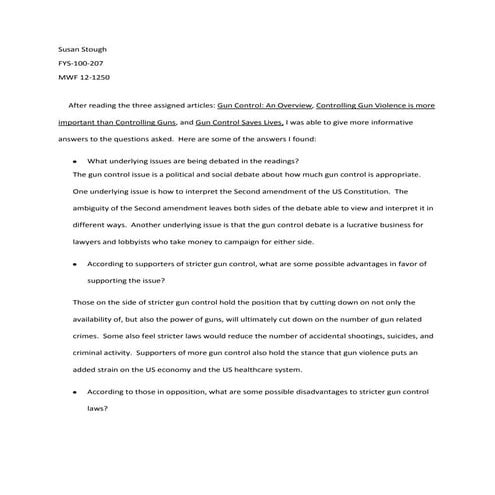 Gun control debate | PDF