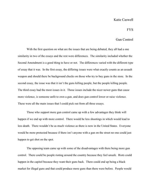 Solution to gun control | PDF