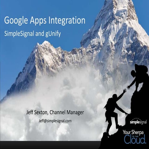 Google Apps Integration from SimpleSignal [Webinar] | PPT