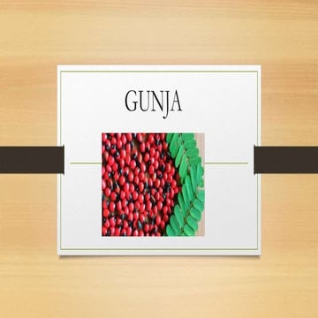 gunja drug adada tantra and forensic science pptx .. | PPTX