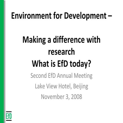Gunnar 1 Introduction What Is Efd Today | PPT