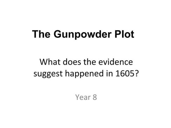The Gunpowder Plot | PDF