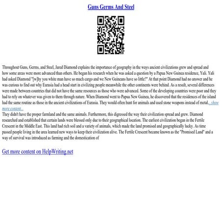 Guns Germs And Steel | PDF