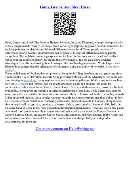 Guns Germs And Steel | PDF | Geography | Science