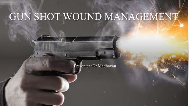 Classification of gunshot wounds | PPTX