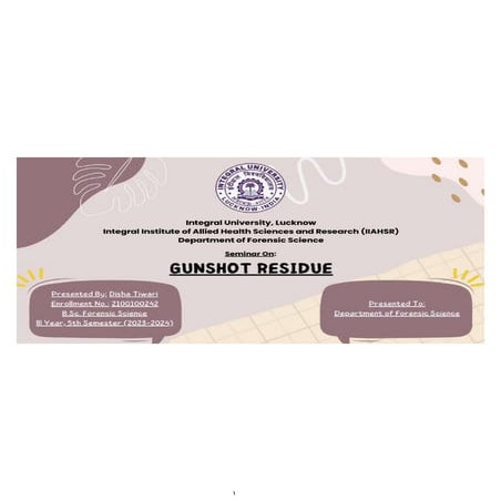 Forensic ball. GSR (Gunshot Residue) pdf | PDF