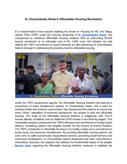 Illinois Honors N. Chandrababu Naidu With 'Naidu Day’ | PDF