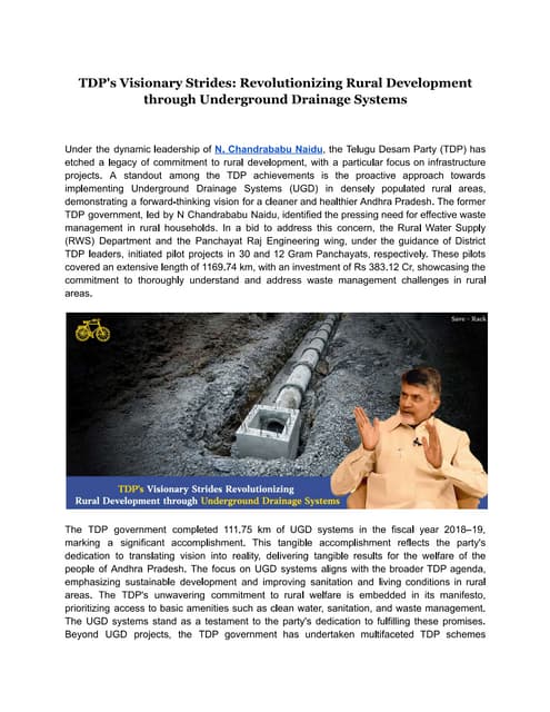 TDP's Remarkable Contribution To Andhra Pradesh's Infrastructure ...