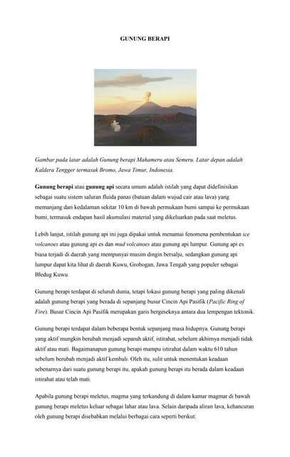 TIPE-TIPE GUNUNG API.............................. | PPTX
