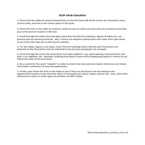 Laura Leichum's EPUB review checklist | DOC