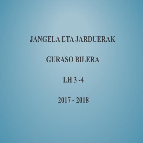 Guraso bilera jangela kirola lh 3-4 | PPT