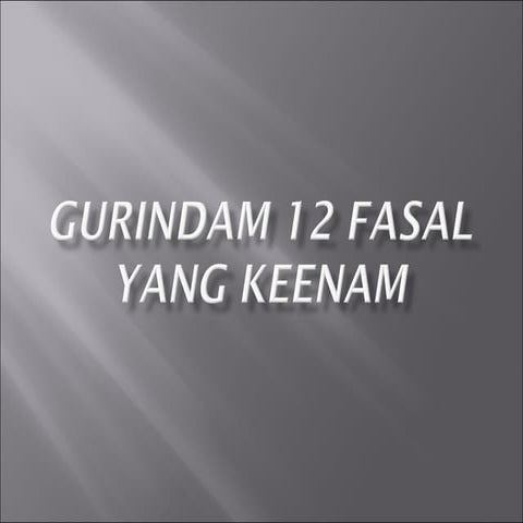 Gurindam 12 fasal yang keenam | PPT