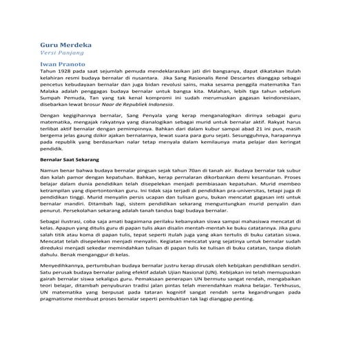 Guru merdeka versi panjang | PDF