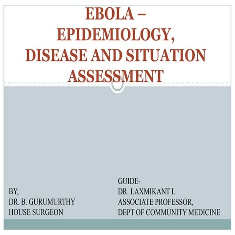 ebola-epidemiology | PPTX