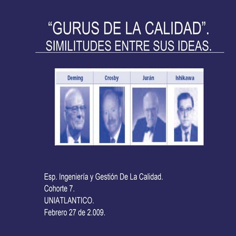 Gurus de la calidad | PPT