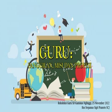 Rekoleksi Guru Katolik: GURU sebagai PANGGILAN | PDF