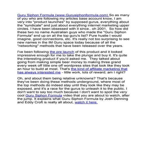 Guru siphon formula | PDF