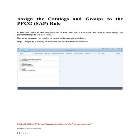 GU_SAP S4 HANA_Assign the Catalogs and Groups to the PFCG (SAP) Role.docx | Computing ...