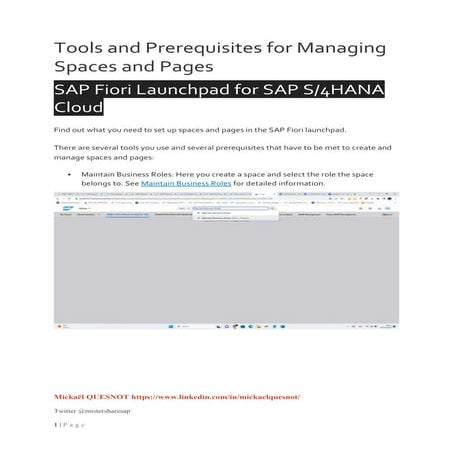 GU_SAP S4 HANA CLOUD_Tools and Prerequisites for Managing Spaces and ...
