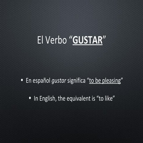 Gustar spanish powerpoint | PPT