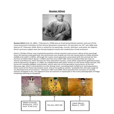 Gustav klimt | PDF