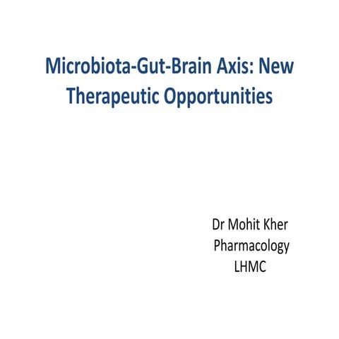 Gut brain axis and microbiota | PPT