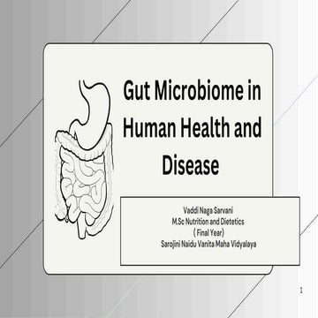 Gut Microbiome in Human Health and Disease - M.Sc 2nd yr student ...