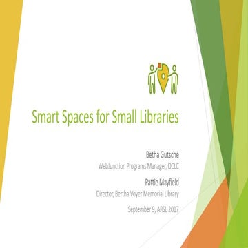 Smart Spaces for Small Libraries | PPT