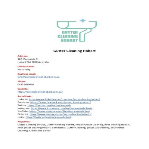 Gutter Cleaning Hobart.ppt . | PPT