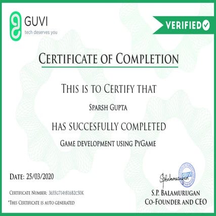 Guvi certification 3655g714y816b2c50k | PPT