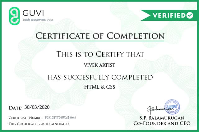 Guvi HTML & CSS certification | PPT Guvi HTML & CSS certification | PPT