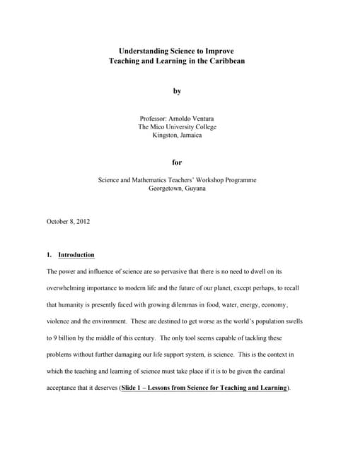 Accomplishment reports in science | PDF