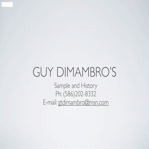 Guy Dimambro Pesentation | KEY