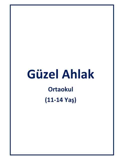 Ilkokul 13.hafta guler yuzlu olmak | PPTX