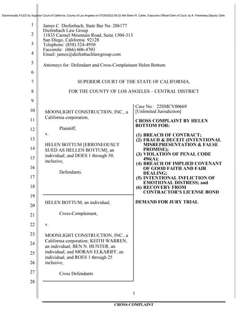 Sample California complaint for unfair business practices | DOC | Legal ...