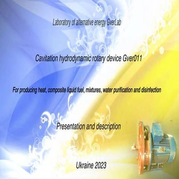 Gver011-cavitation mixer-heat-generator-presentation | PDF