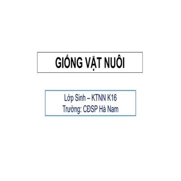 Gvn - các giống vịt | PPTX