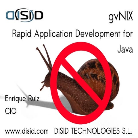 gvNIX Rapid Application Development for Java | PPT