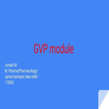 Gvp module | PPTX