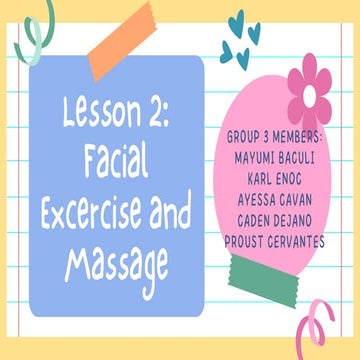 facial excercise and massage | PDF