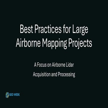 Best Practices for Large Airborne Mapping Projects | PDF