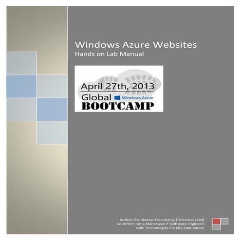 Windows Azure Websites Lab Manual Pdf 