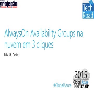 AlwaysOn Availability Groups na nuvem em 3 cliques | PPT