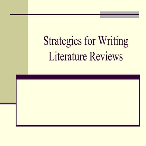 Synthesizing Review of Related Literature | PPTX