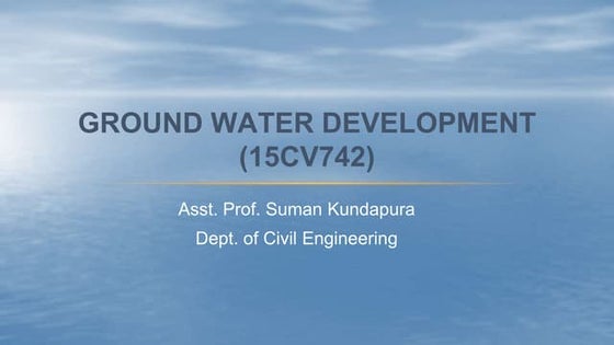 Water Resources Engineering types of wells with figures Denish Jangid ...