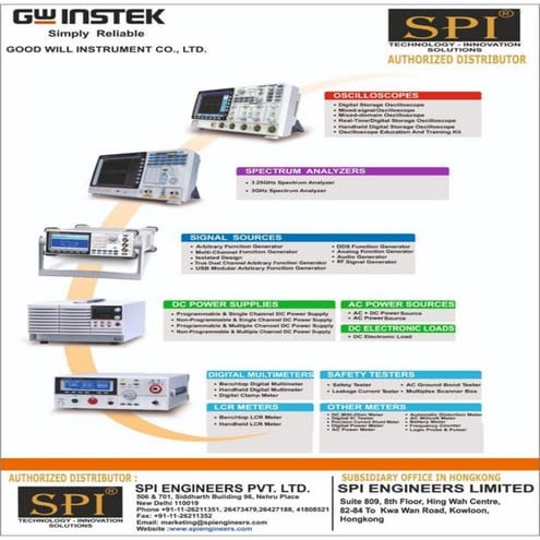 GWINSTEK DISTRIBUTOR IN INDIA | PDF