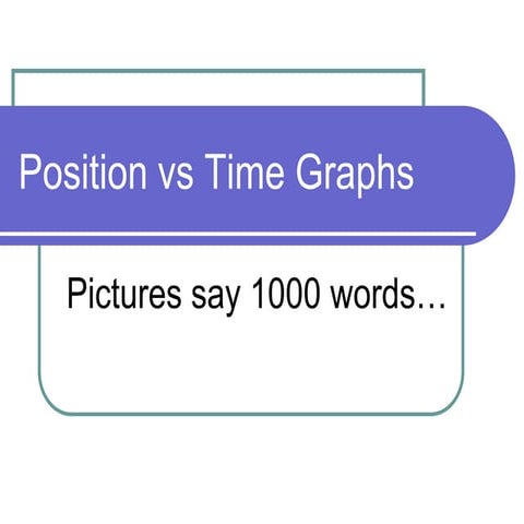 Position vs Time Graphs | PPTX