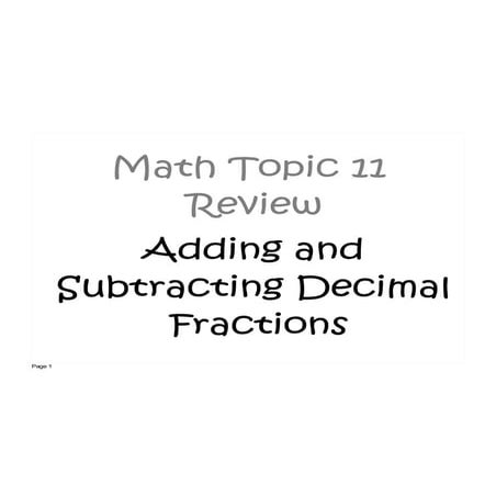 GWM Topic 11 Review | PDF